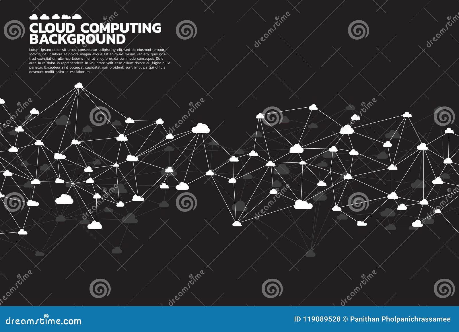 Cloud Computing Network Concept Polygon Dot Connected Line : Concept of Cloud Server, Storage ...