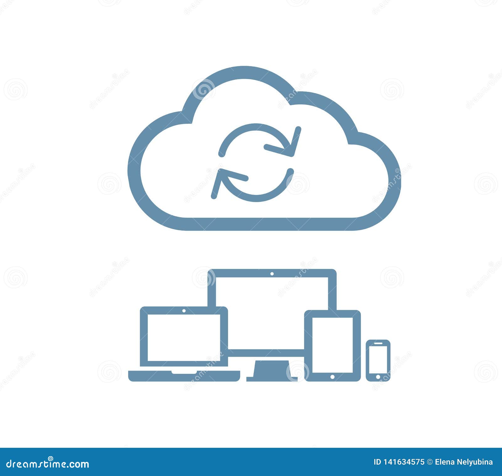 Cloud Computing Network Connected All Devices. Flat Design Stock ... Cloud Computing Network Connected All Devices. Flat Design Stock ...