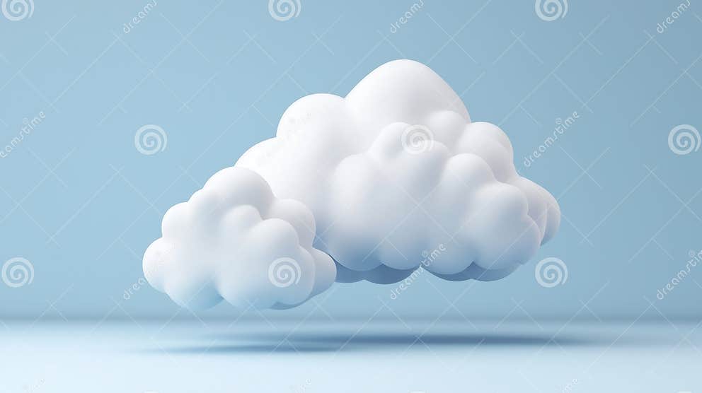 Cloud Computing Network Illustration with Interconnected Clouds on a ...