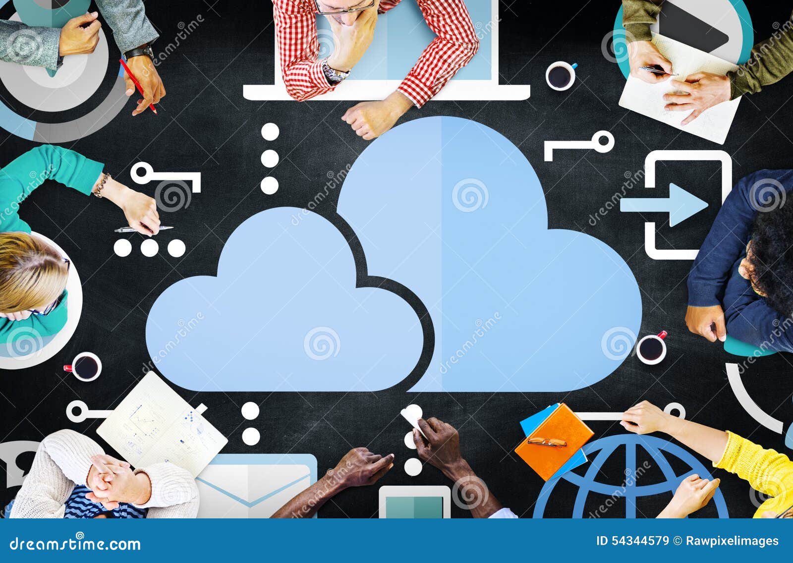 Cloud Computing Network Online Internet Storage Concept Stock Image ...