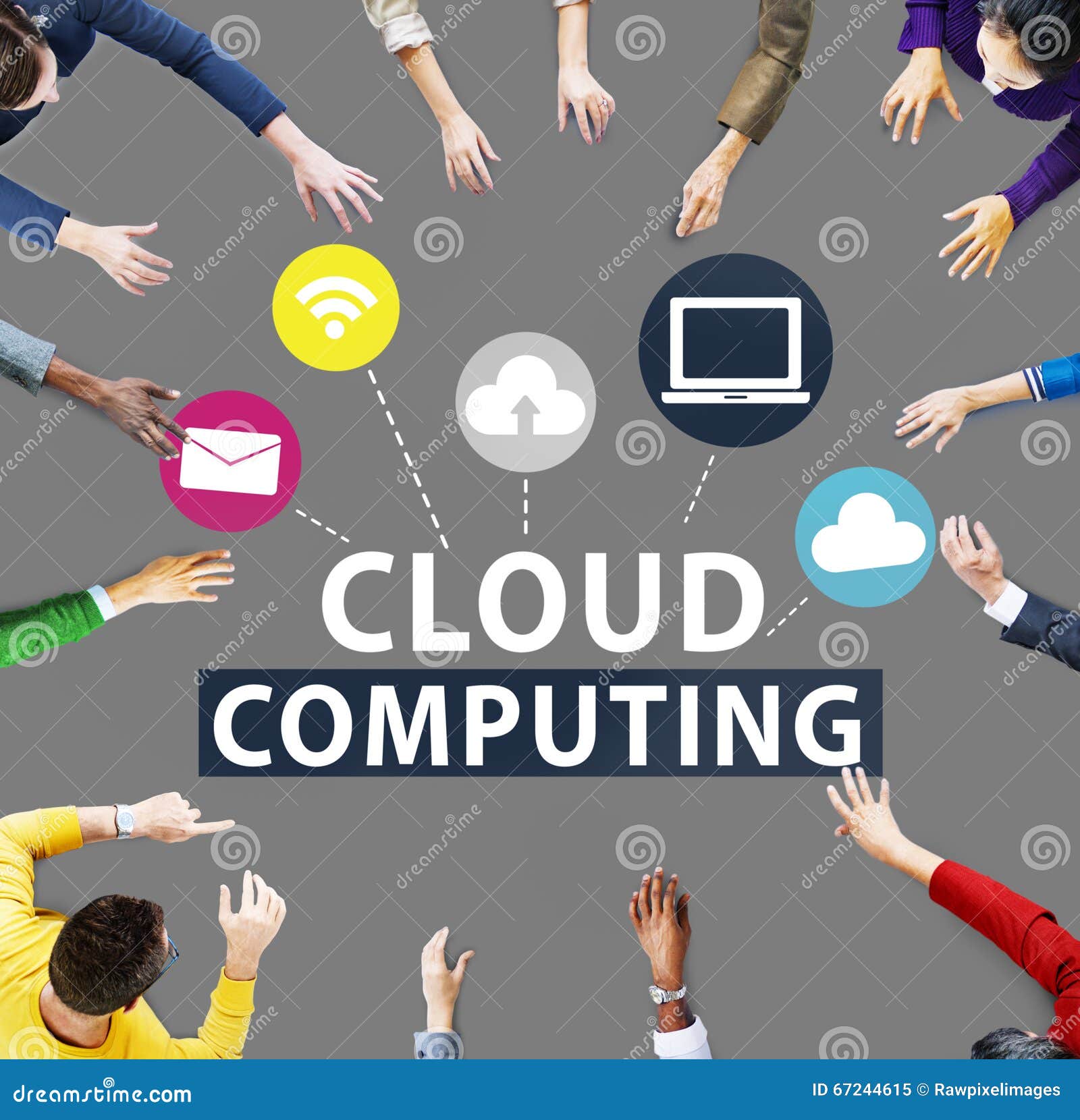 Cloud Computing Network Online Internet Storage Concept Stock ...