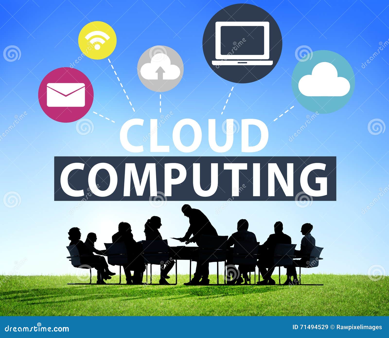 Cloud Computing Network Online Internet Storage Concept Stock ...