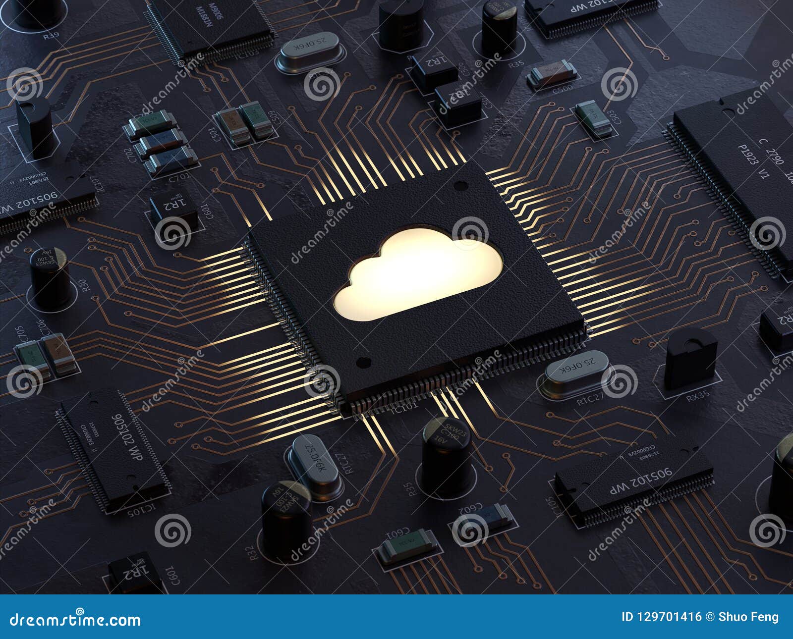 Cloud Computing And Network Security Stock Illustration Illustration