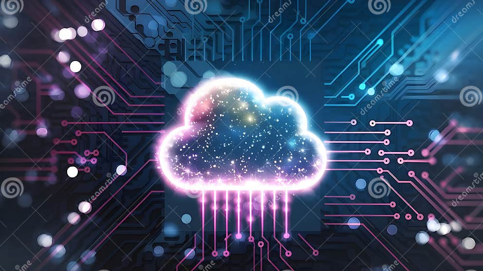 Cloud Computing Network Technology Abstract Background Stock ...