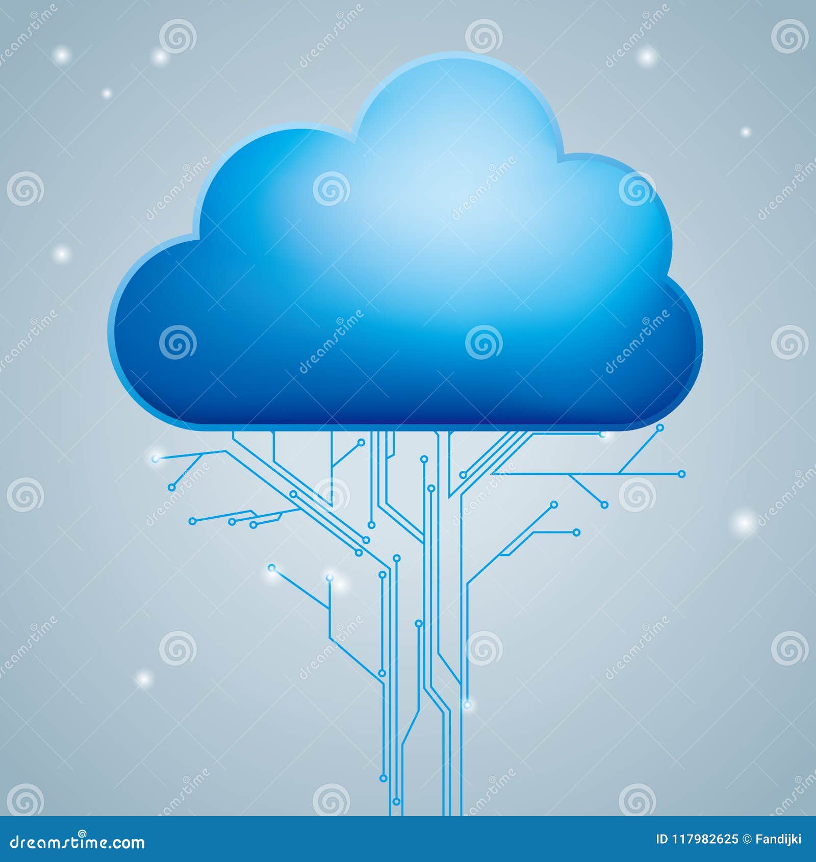 Cloud Computing and Networking Design Concept Stock Vector ...
