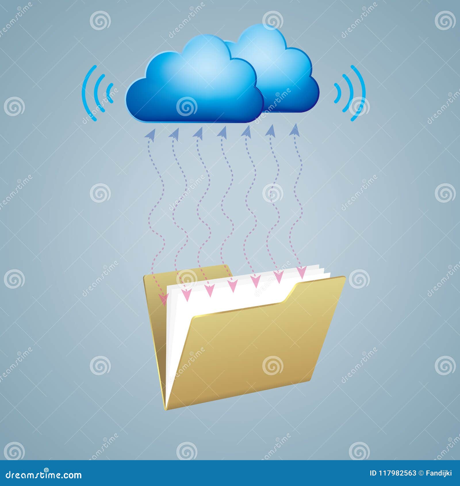 Cloud Computing And Networking Design Concept Stock Vector