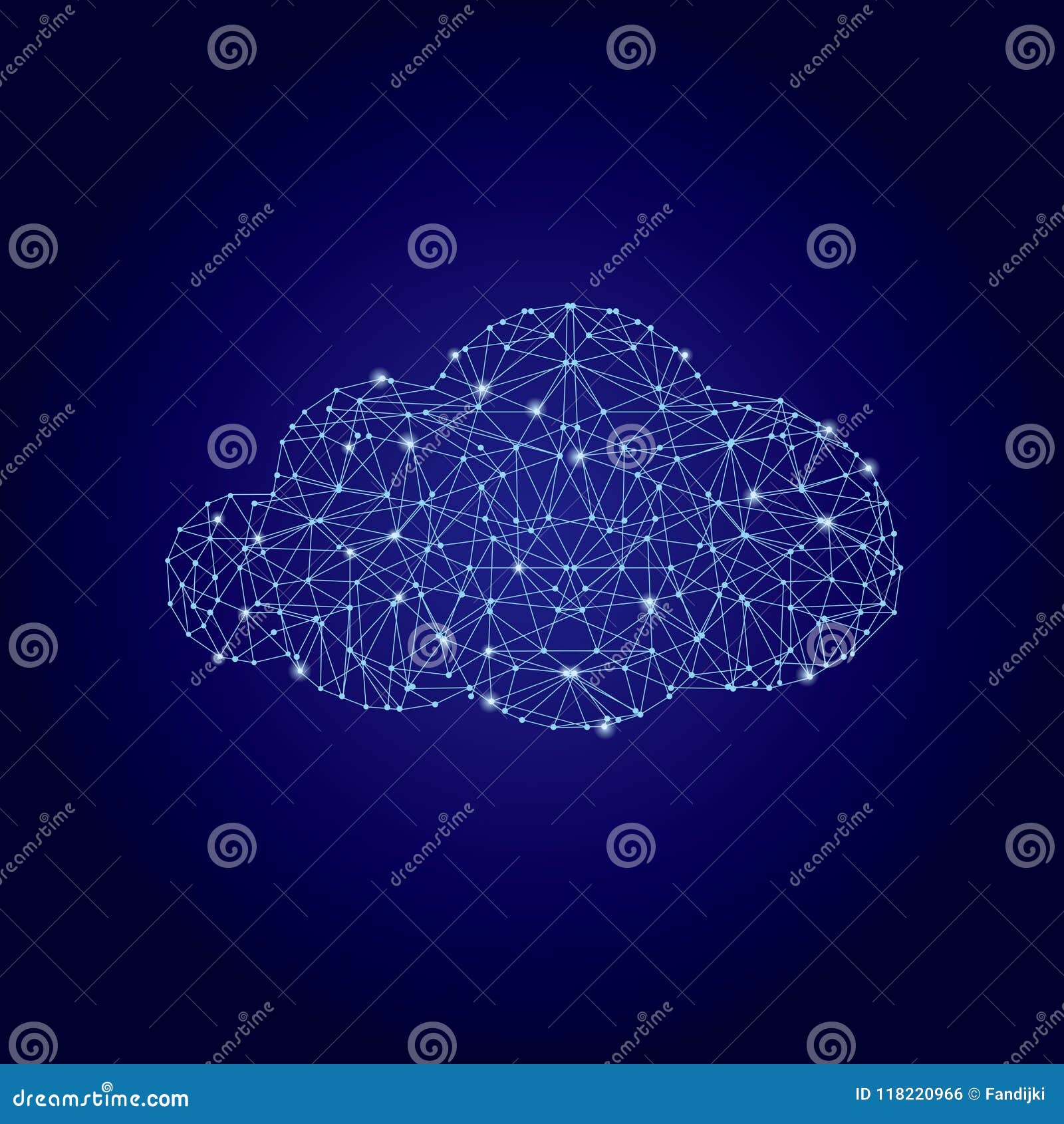 Cloud Computing and Networking Design Concept. Stock Vector - Illustration of bright, nebula ...