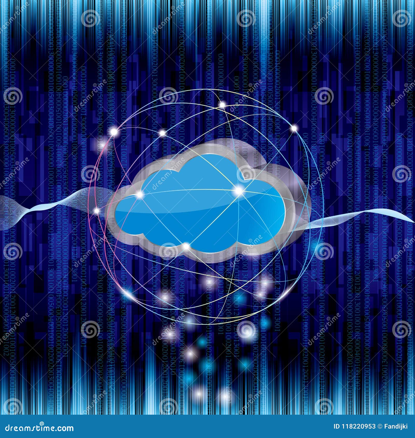 Cloud Computing And Networking Design Concept Stock Vector