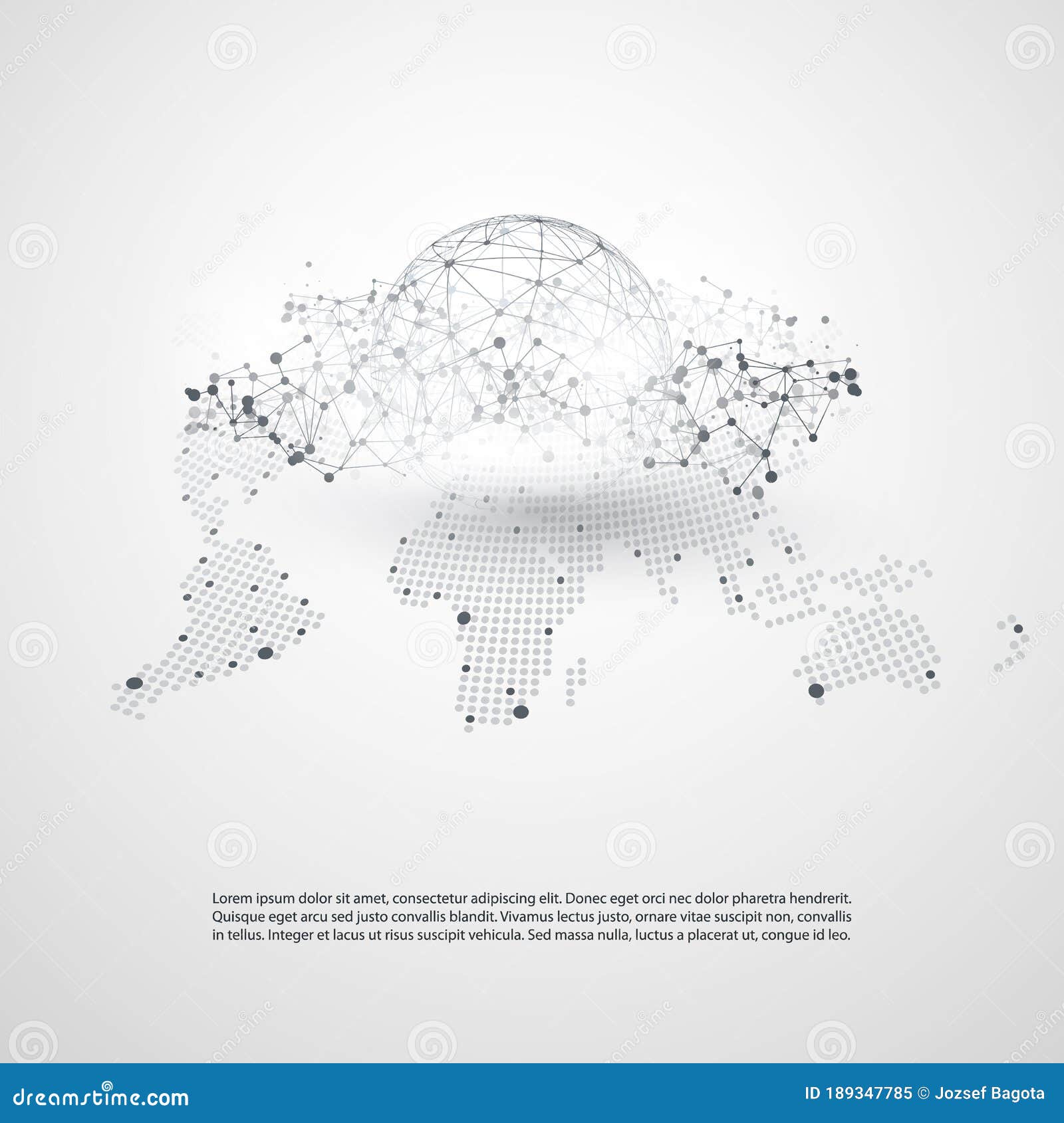 Cloud Computing and Networks - Abstract Global Digital Network ...