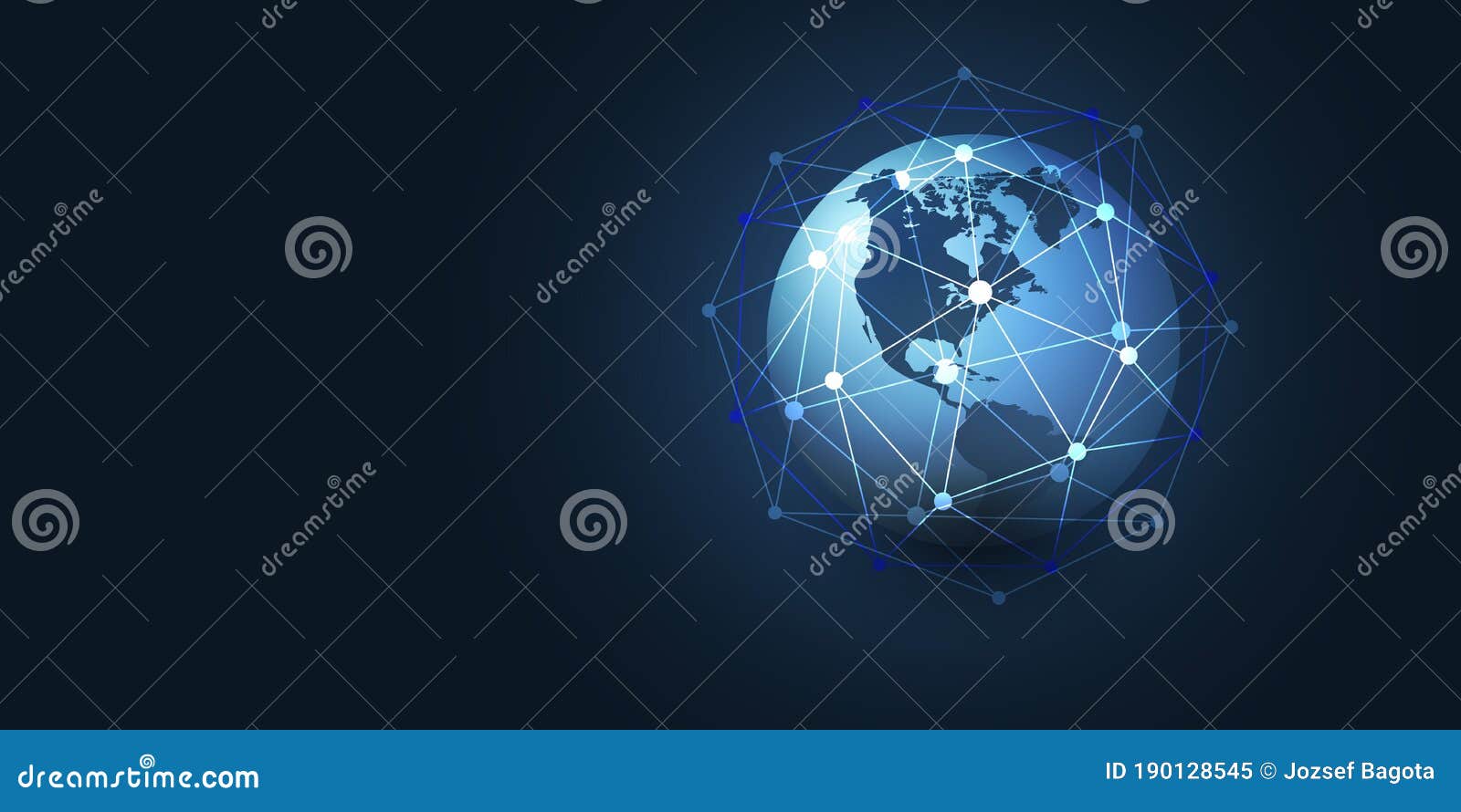 Cloud Computing and Networks Concept with Earth Globe - Abstract Global ...