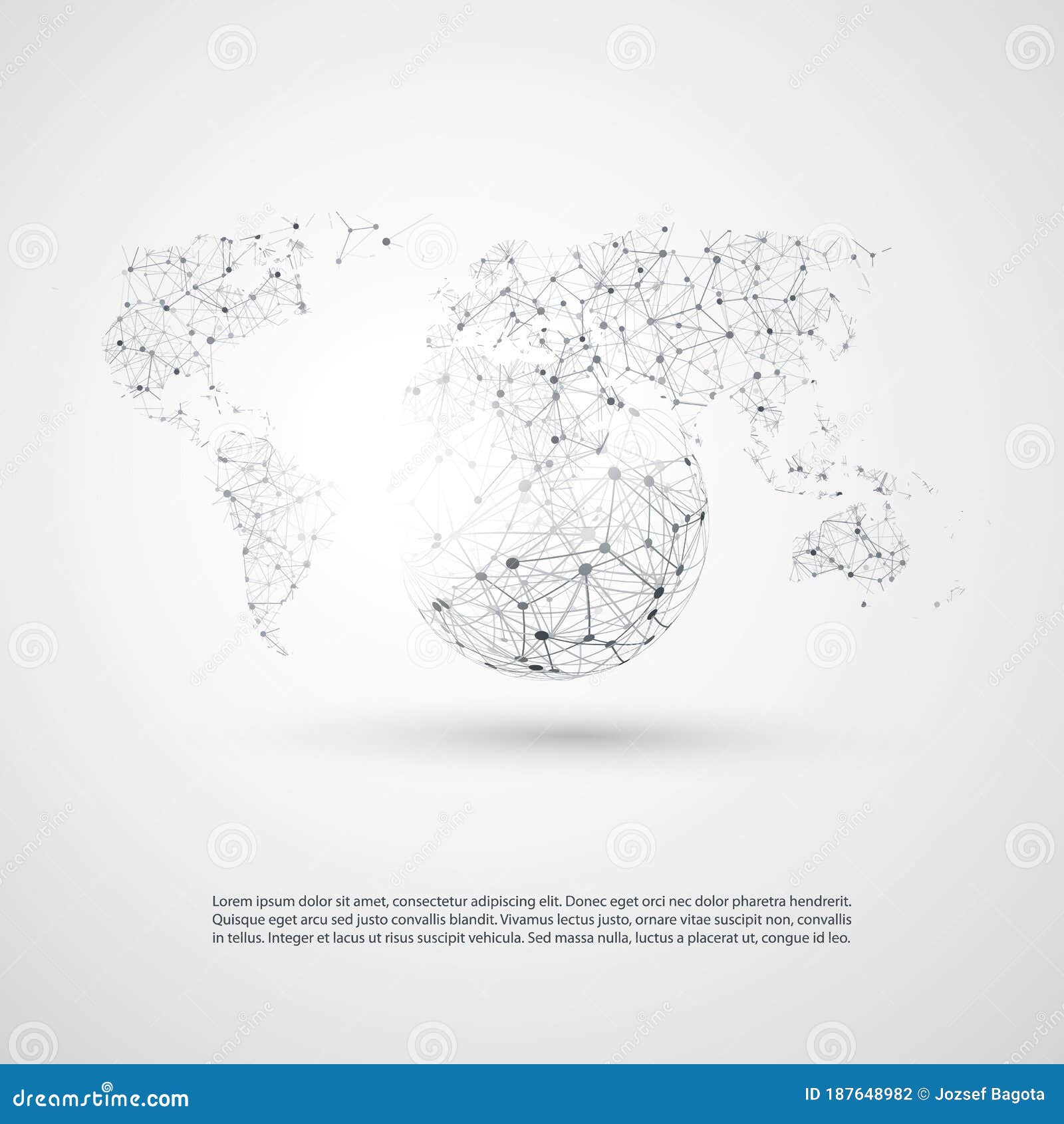 Cloud Computing and Networks Concept with Patterned World Map - Global ...