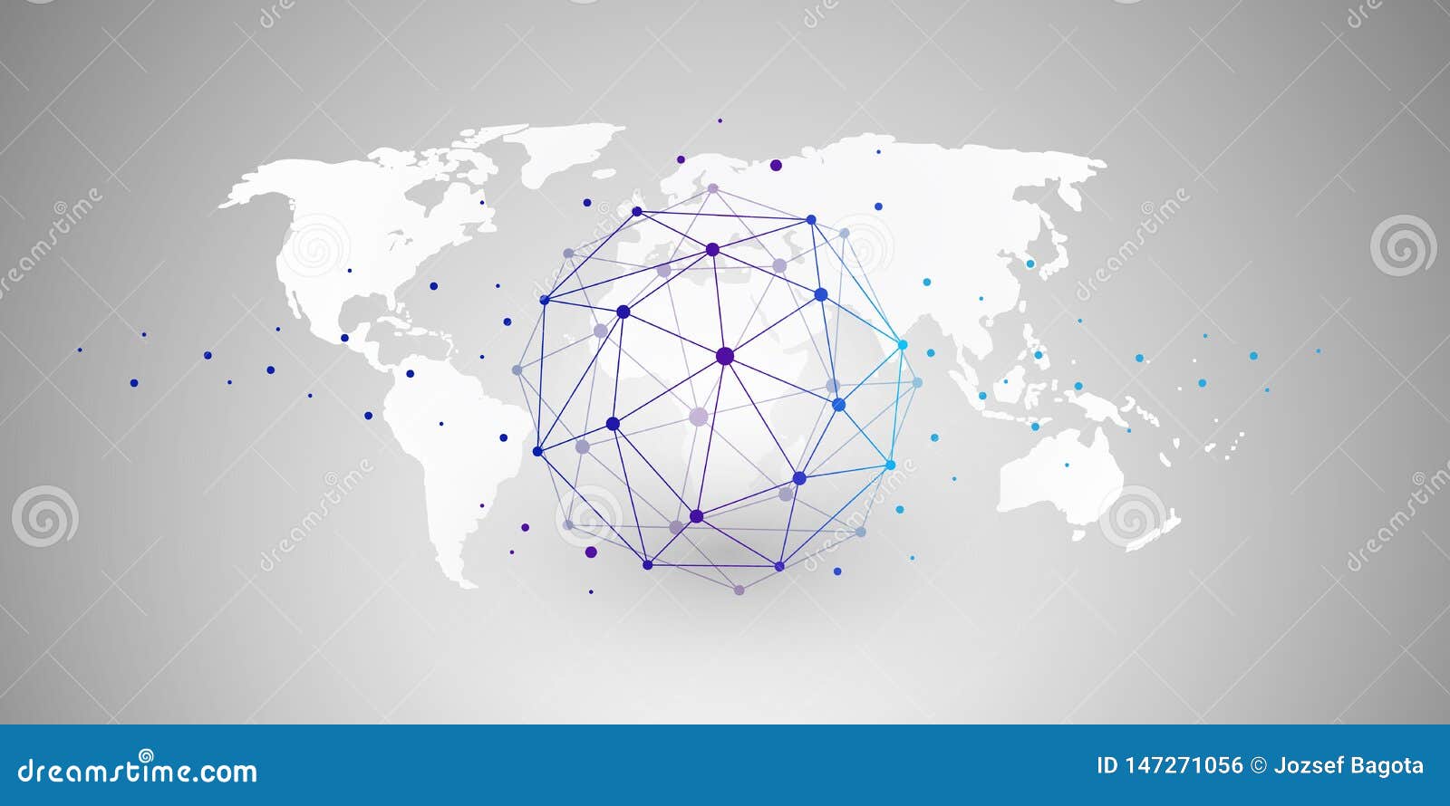 Cloud Computing and Networks Concept with Wireframe Globe Stock Vector ...