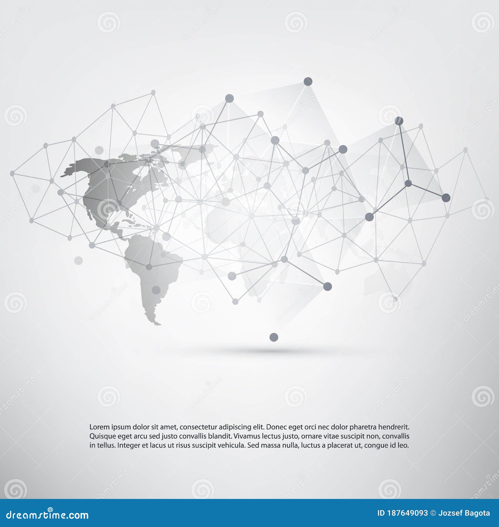 Cloud Computing and Networks Concept with World Map - Global Digital ...