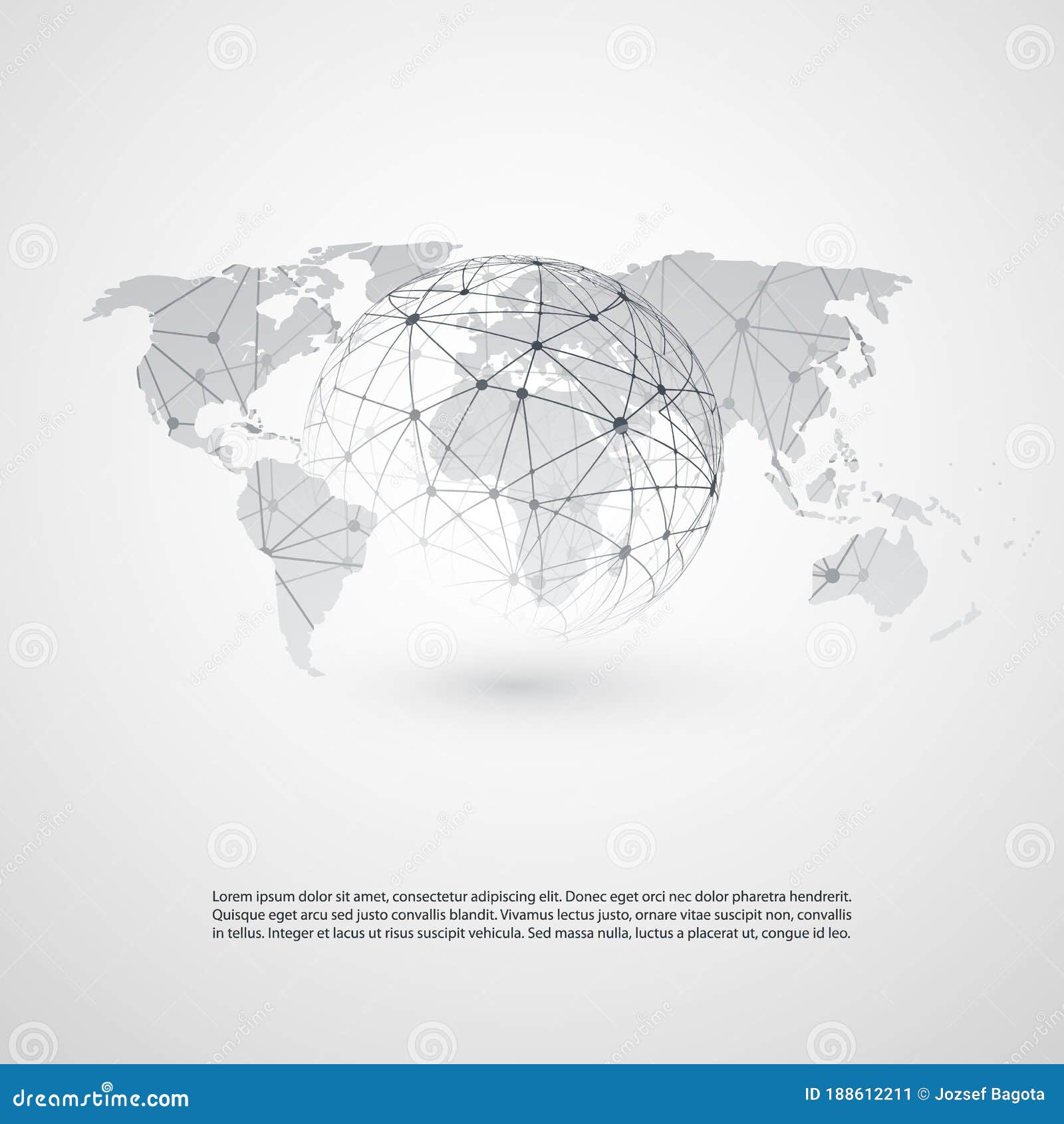 Cloud Computing and Networks Concept with World Map - Global Digital ...