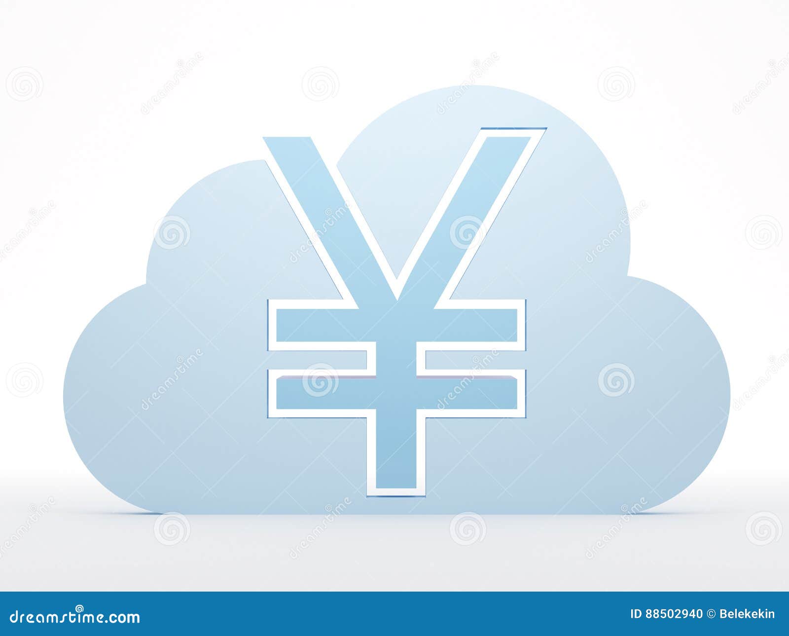 Cloud Computing, Online Payment with Yen Stock Illustration ...