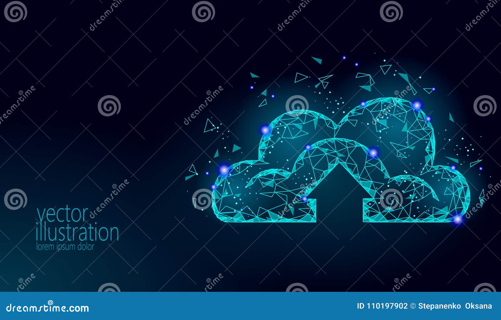Global Big Data Analysis Visualized As Glowing Dotted World Map. Vector ...