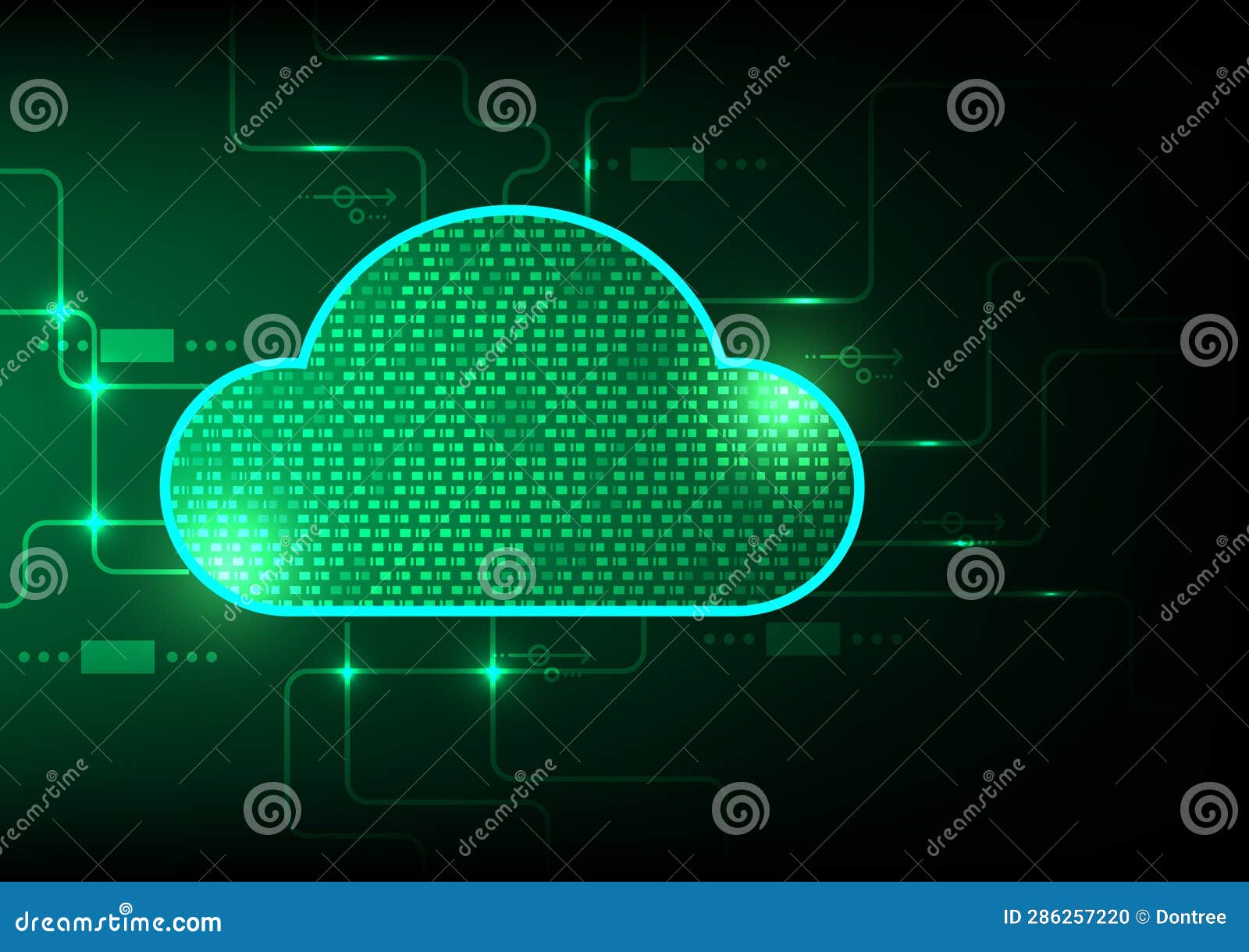 Cloud Computing Online Storage Vector Illustration Stock Illustration - Illustration of blue ...