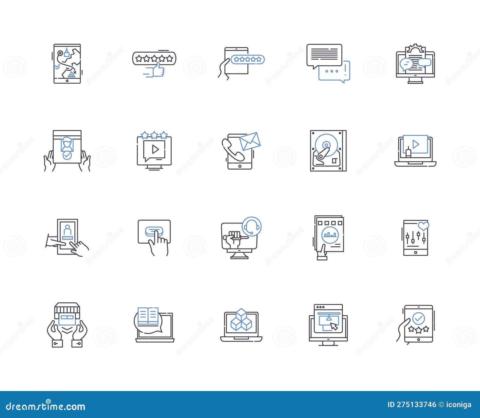 Cloud Computing Outline Icons Collection Cloud Computing Storage Virtualization