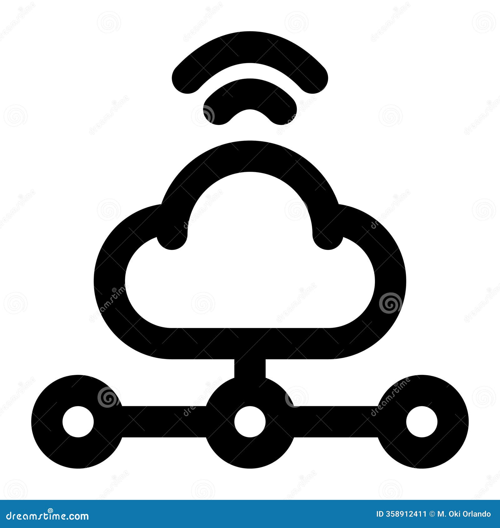 Cloud Networking Concept: Cloud On Digital Paper Stock Photography ...