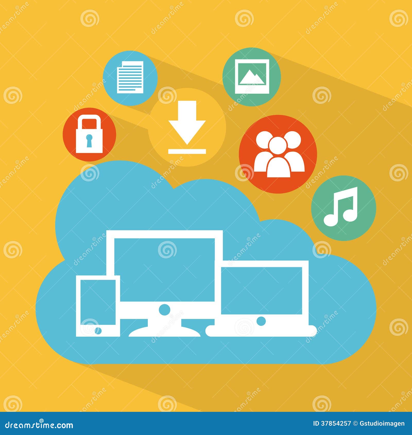 Cloud computing stock vector. Illustration of design - 37854257