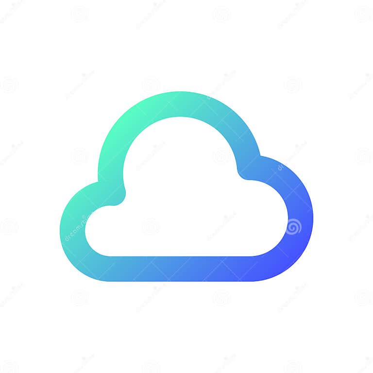 Cloud Computing Pixel Perfect Gradient Linear Ui Icon Stock Vector - Illustration of cloud ...