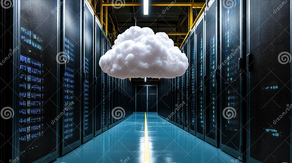 Cloud Computing Powerhouse, a Server Room Embracing the Future of Data ...