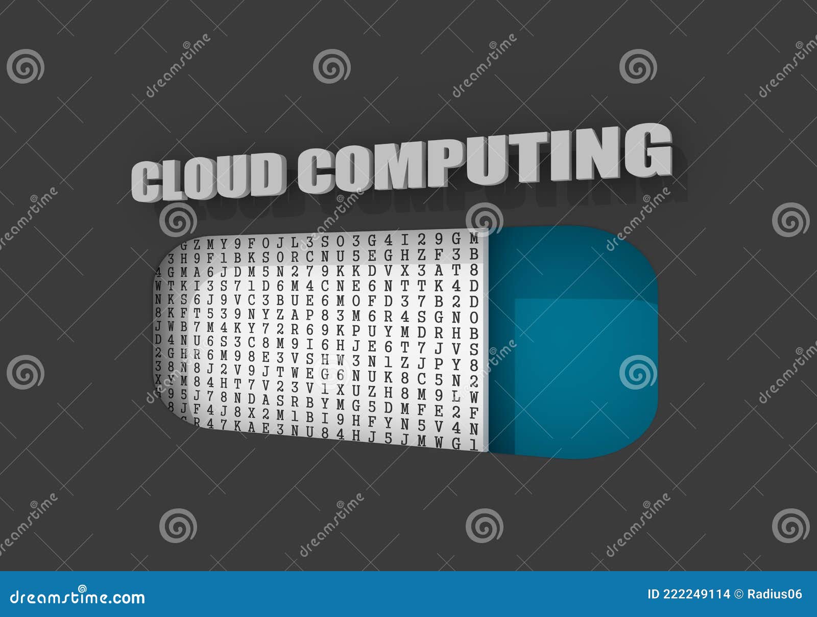 Cloud Computing Process. Concept of Internet Technology Stock ...