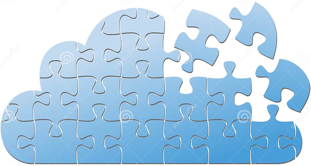 Cloud Computing it Puzzle Solution Stock Vector - Illustration of ...
