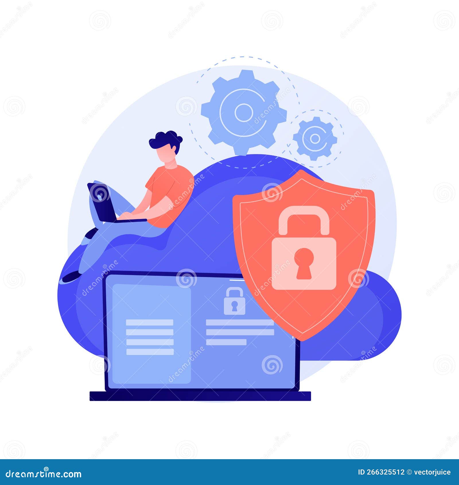 Cloud Computing Security Abstract Concept Vector Illustration Stock Vector - Illustration of ...
