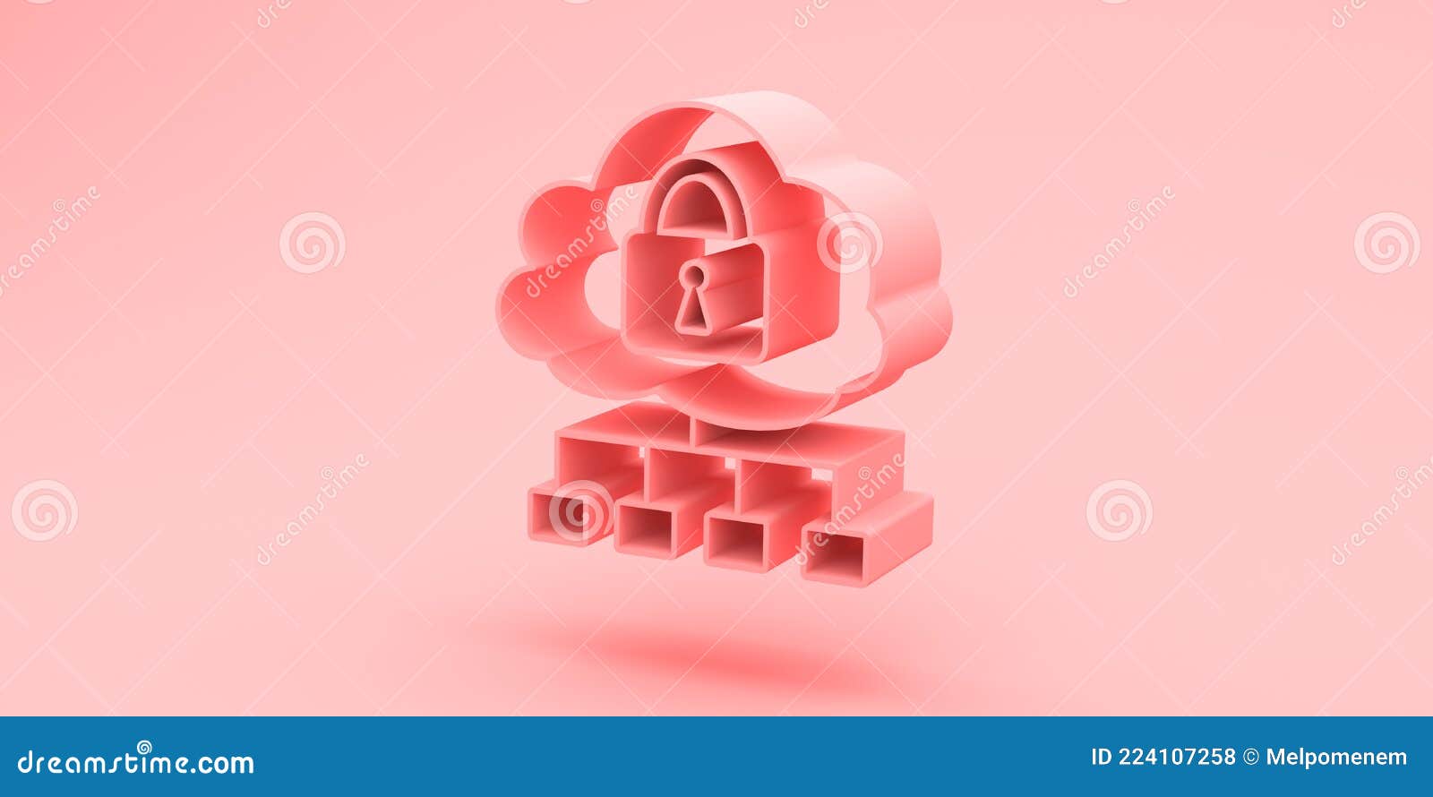 Cloud Computing Security Theme Stock Photo - Image of information ...