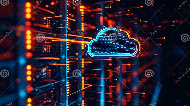 Cloud Computing Server Data Center Network Technology Stock Image ...