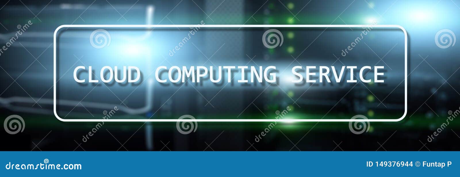 Cloud Computing Service Concept on Supercomputer Blurred Background ... Cloud Computing Service Concept on Supercomputer Blurred Background ...