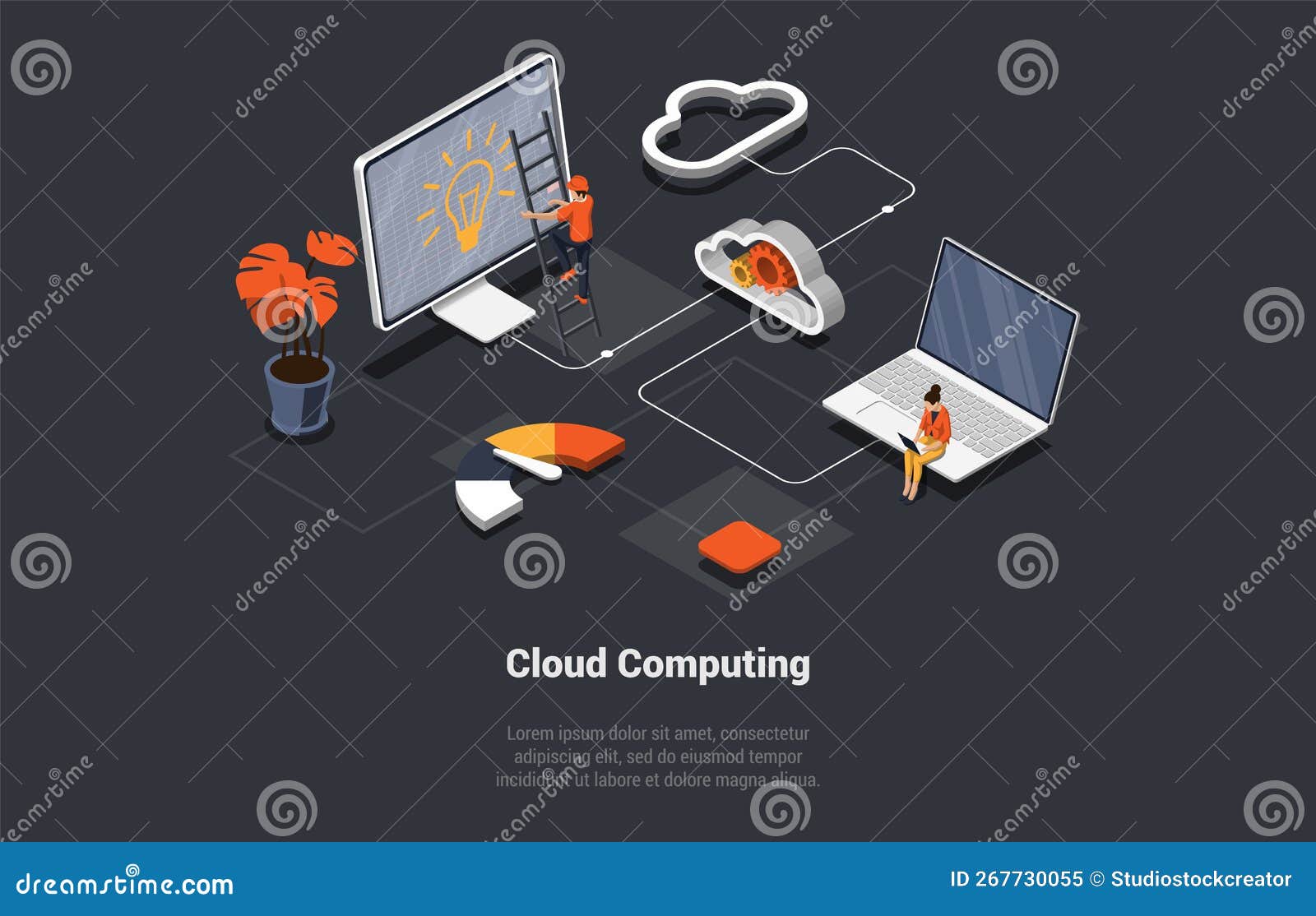 Cloud Computing. Computing Services Delivery Including Servers, Storage ...