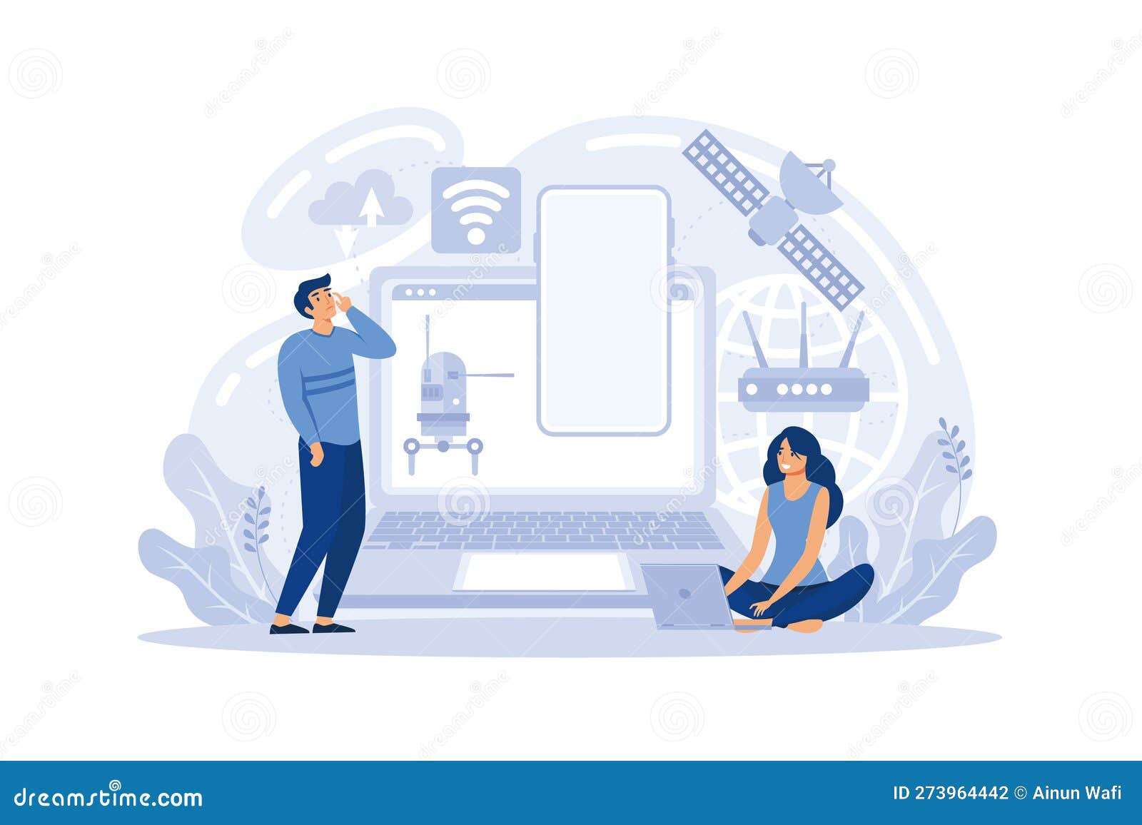 Cloud Computing Services Vector Illustration Concept , Stock Vector ...