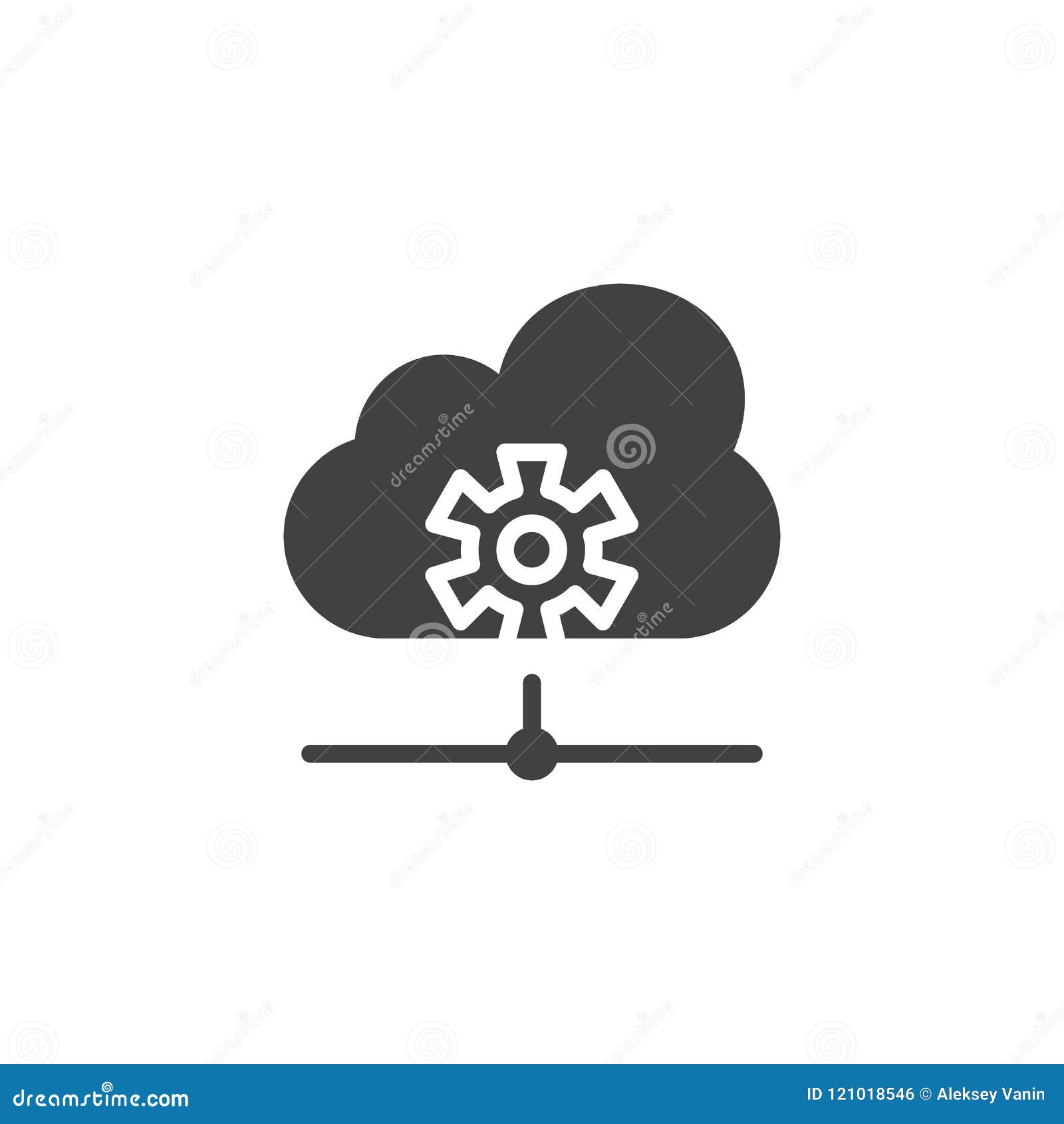 Cloud Computing Settings Vector Icon Stock Vector - Illustration of filled, symbol: 121018546