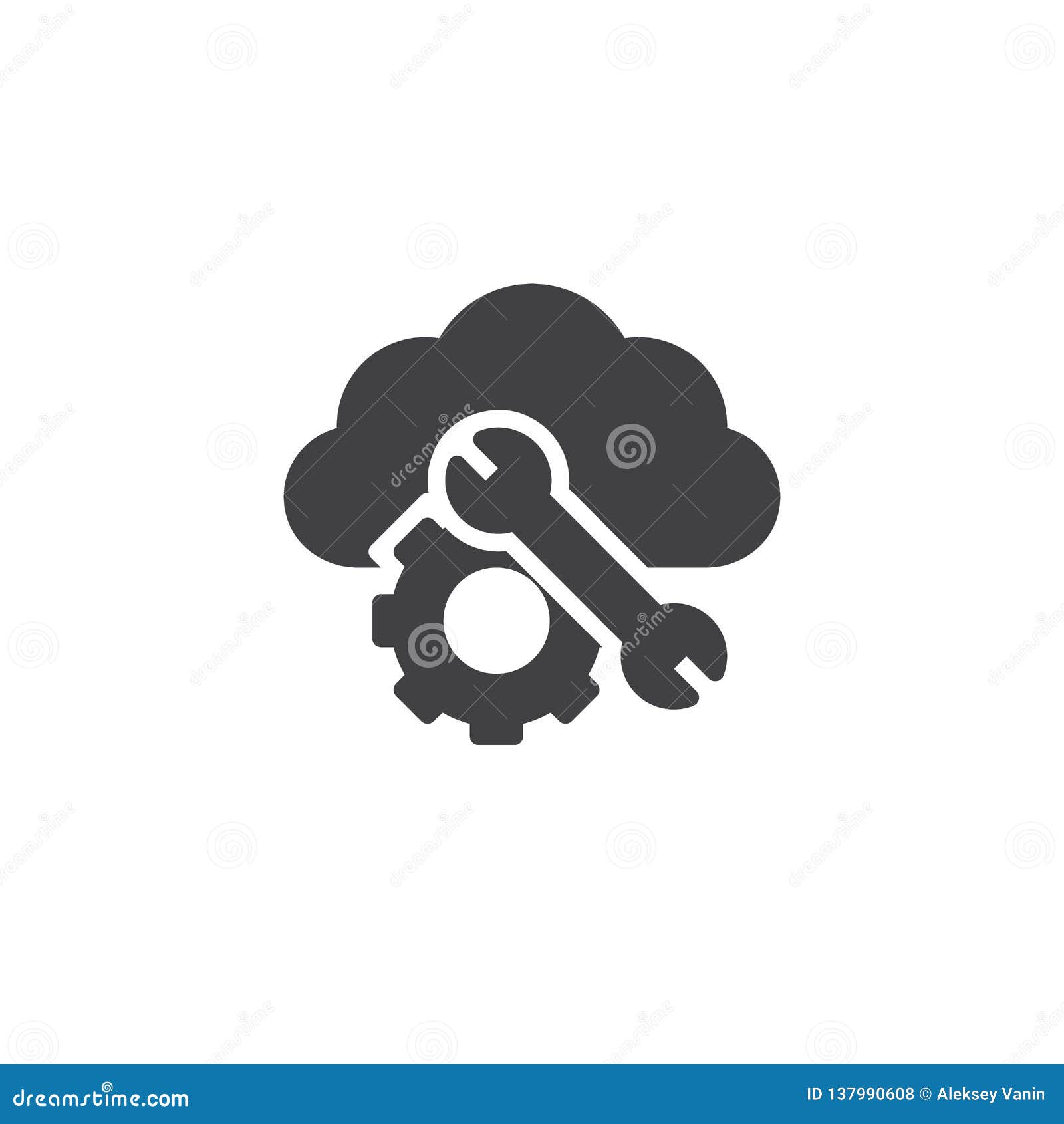 Cloud Computing Settings Vector Icon Stock Vector - Illustration of information, computing ...