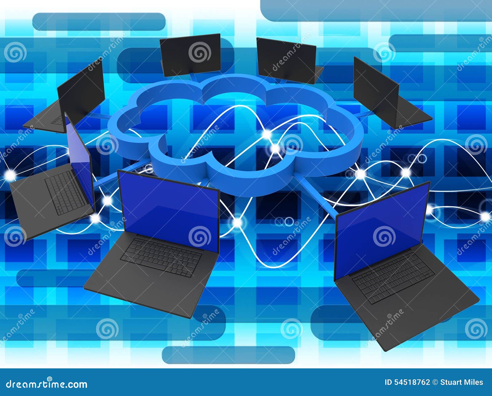 Cloud Computing Shows Global Communications and Computer Stock ...