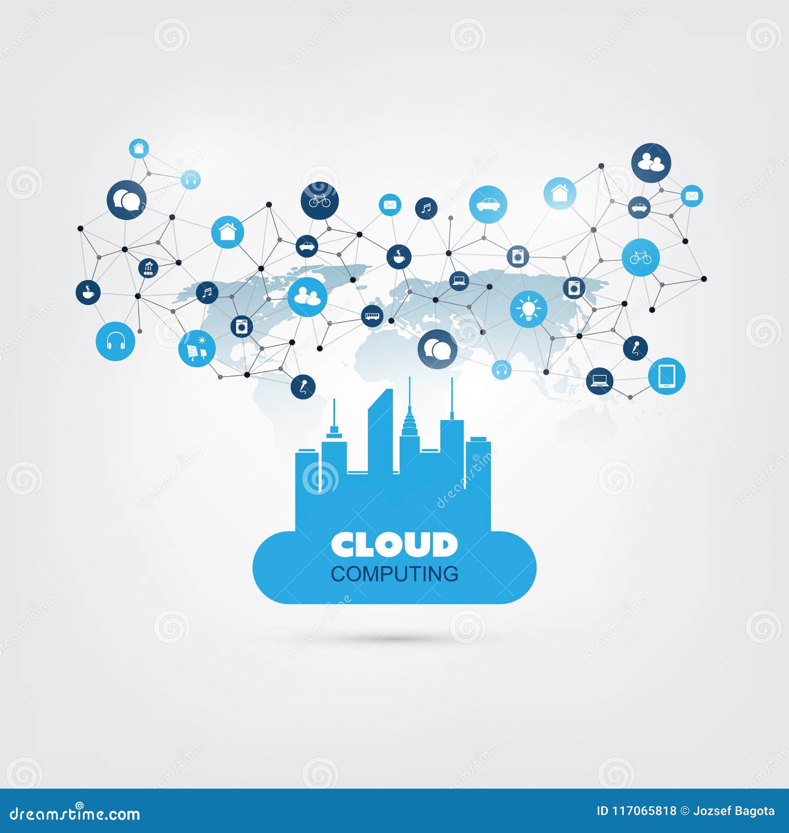 Cloud Computing and Smart City Design Concept - Digital Network ...