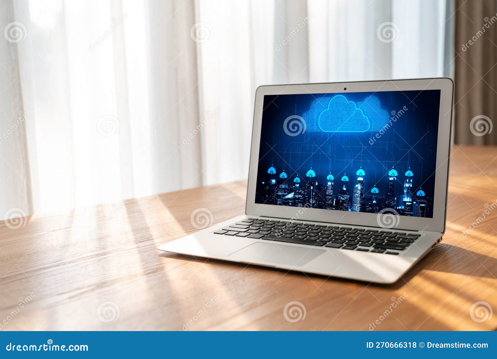 Cloud Computing Software for Modish Remote Work Stock Photo - Image of wireless, technology ...