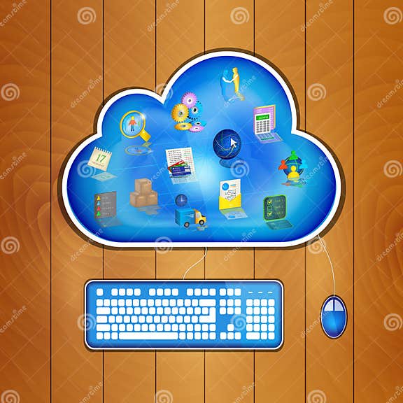 Cloud Computing Solution for Business Concept Stock Vector ...