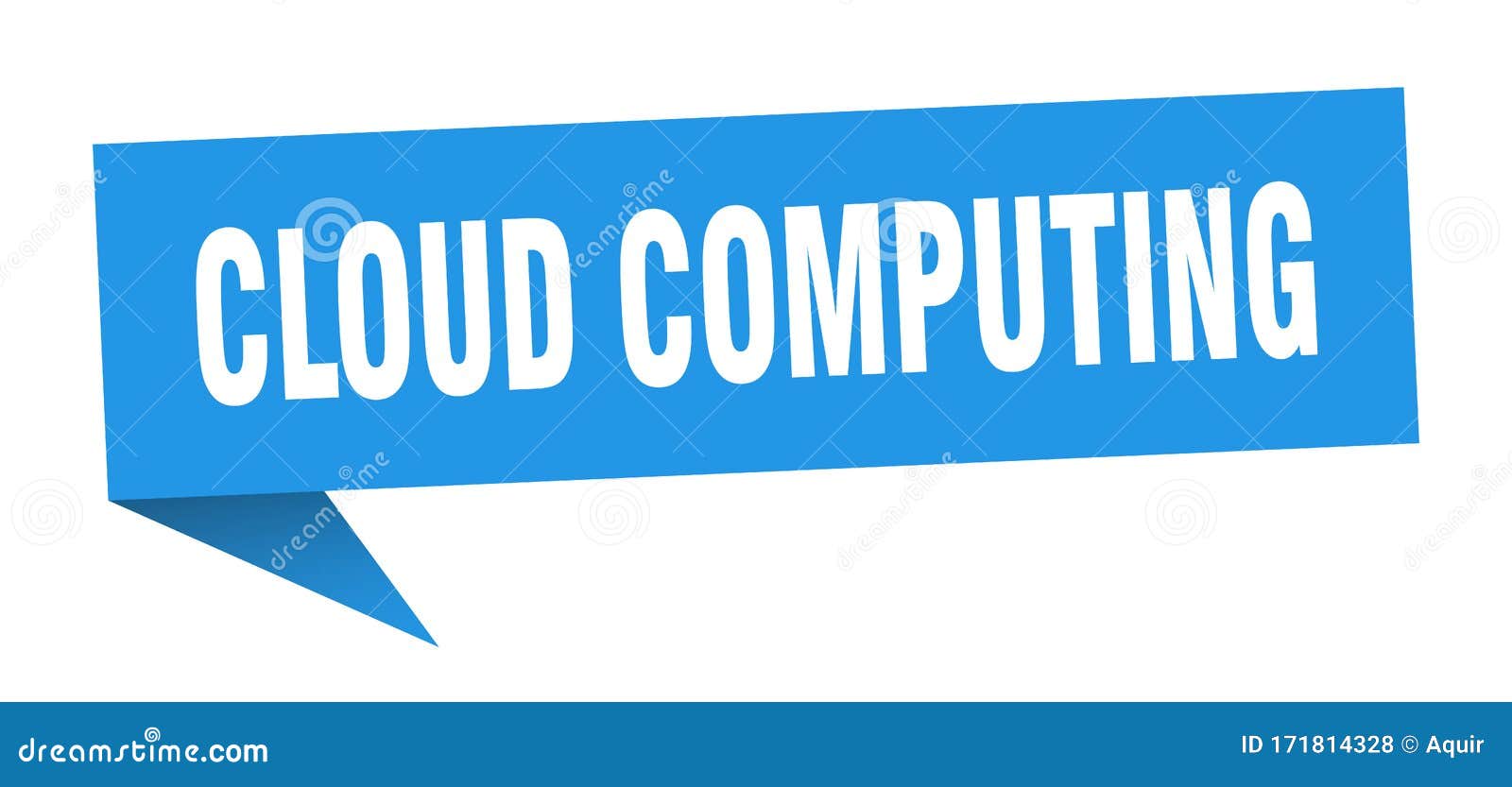 Cloud Computing Speech Bubble. Cloud Computing Ribbon Sign Stock Vector ...