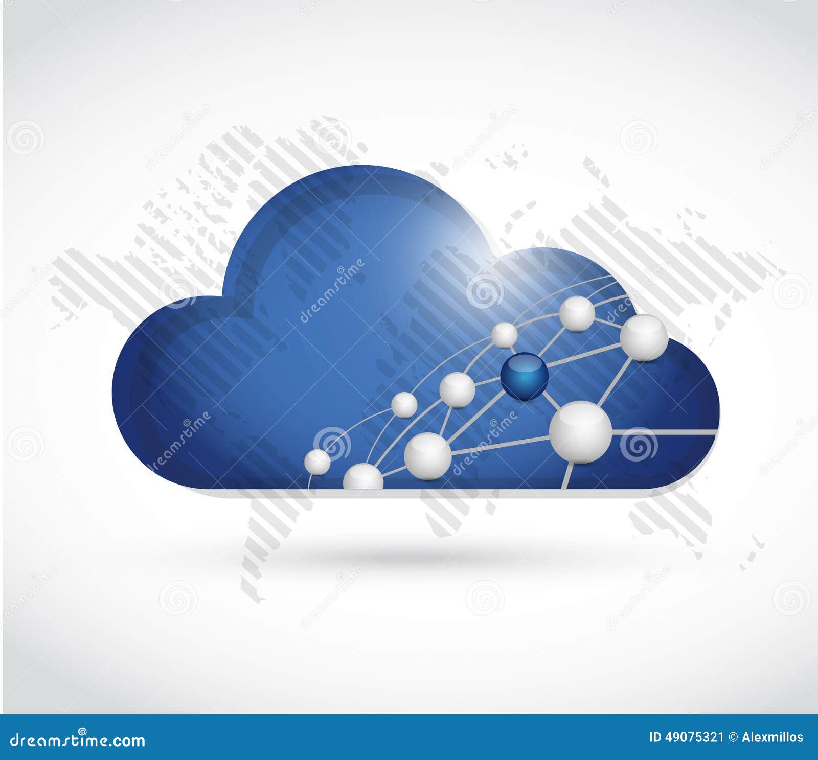 Cloud Computing Sphere Network World Map Stock Image - Image of ...
