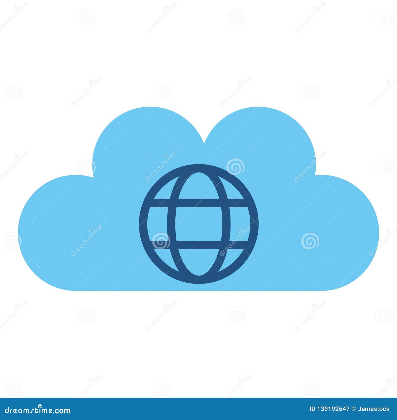 Cloud Computing Sphere Symbol Stock Vector - Illustration of internet ...