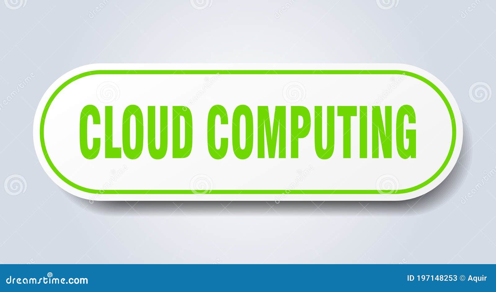 Cloud computing sticker. stock vector. Illustration of peeler - 197148253