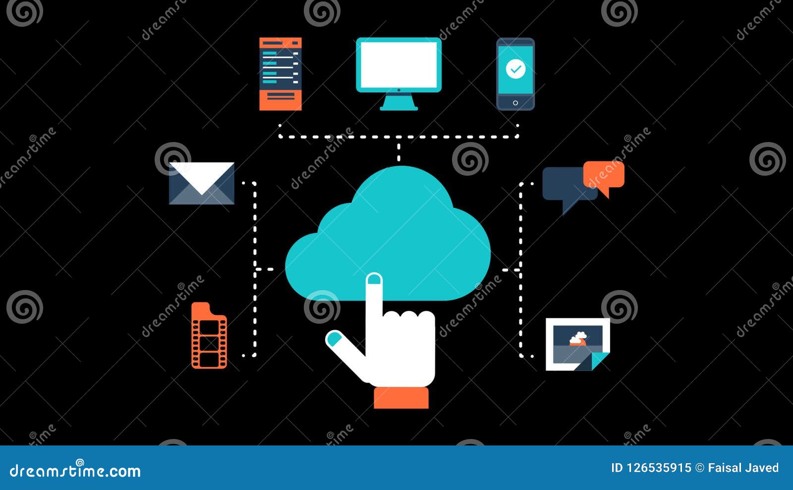 Cloud Computing Storage Data Animation Transparent Vector Motion Graphics Loop Stock Video ...