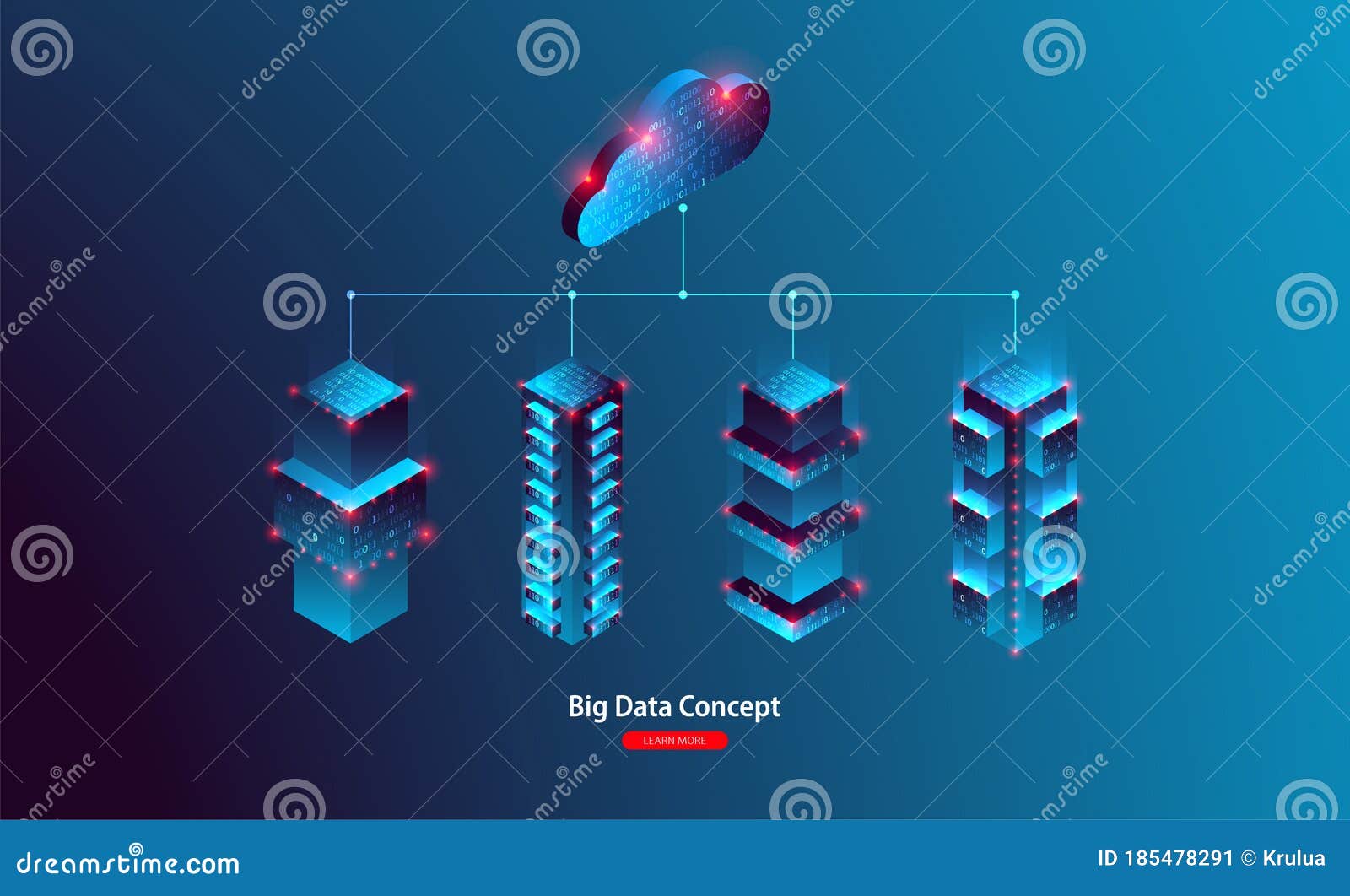 Cloud Computing, Storage, Hosting, Services. Vector Concept. Computer Technology, Network ...