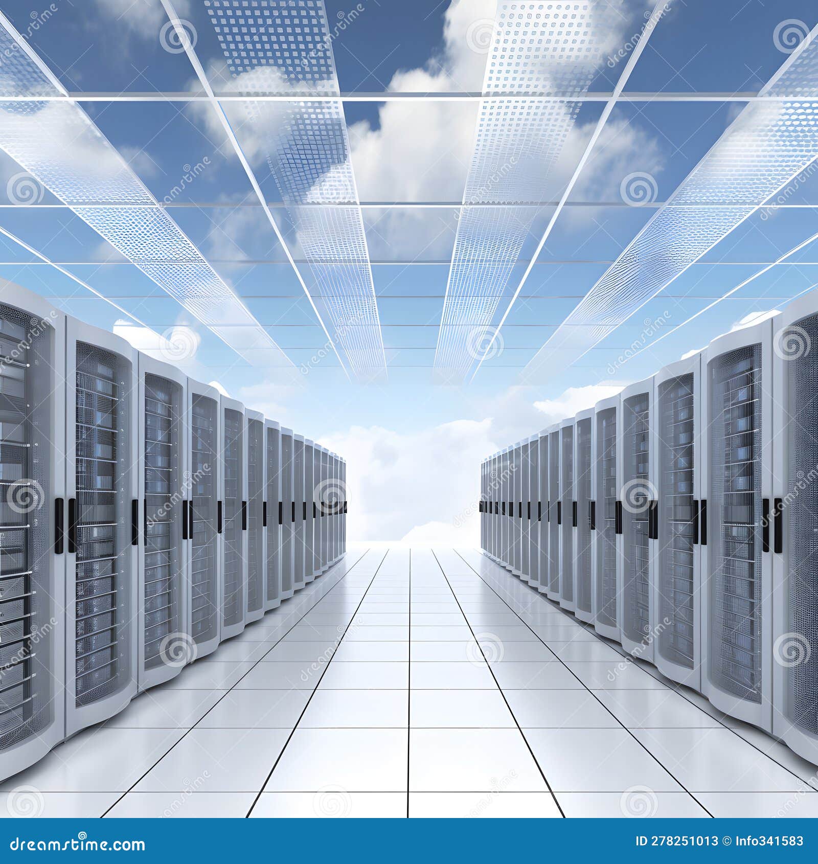 Cloud Computing Storage Servers Data Centers Generative AI Stock ...