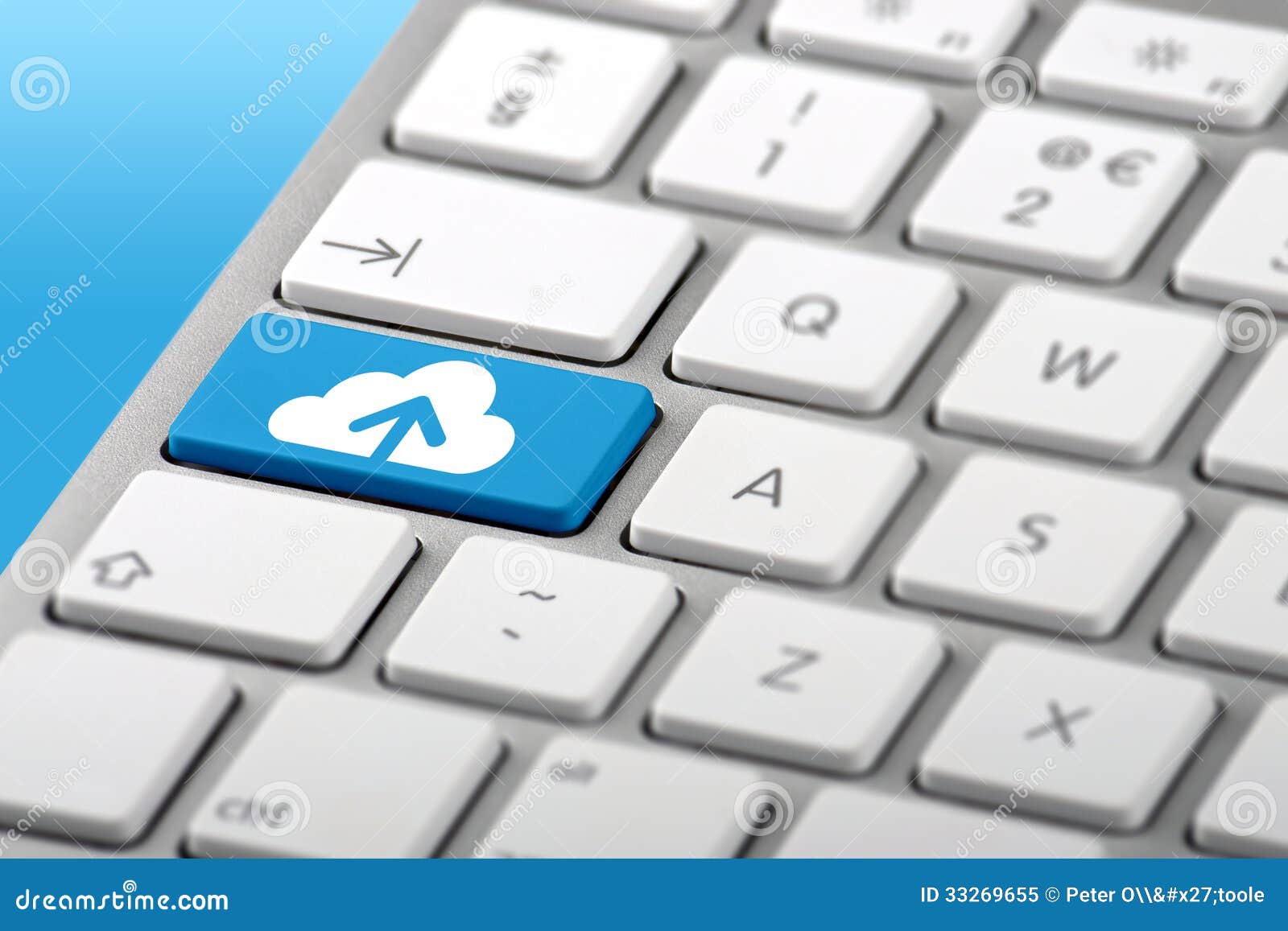 Cloud Computing Symbol on Keyboard Stock Image - Image of data ...