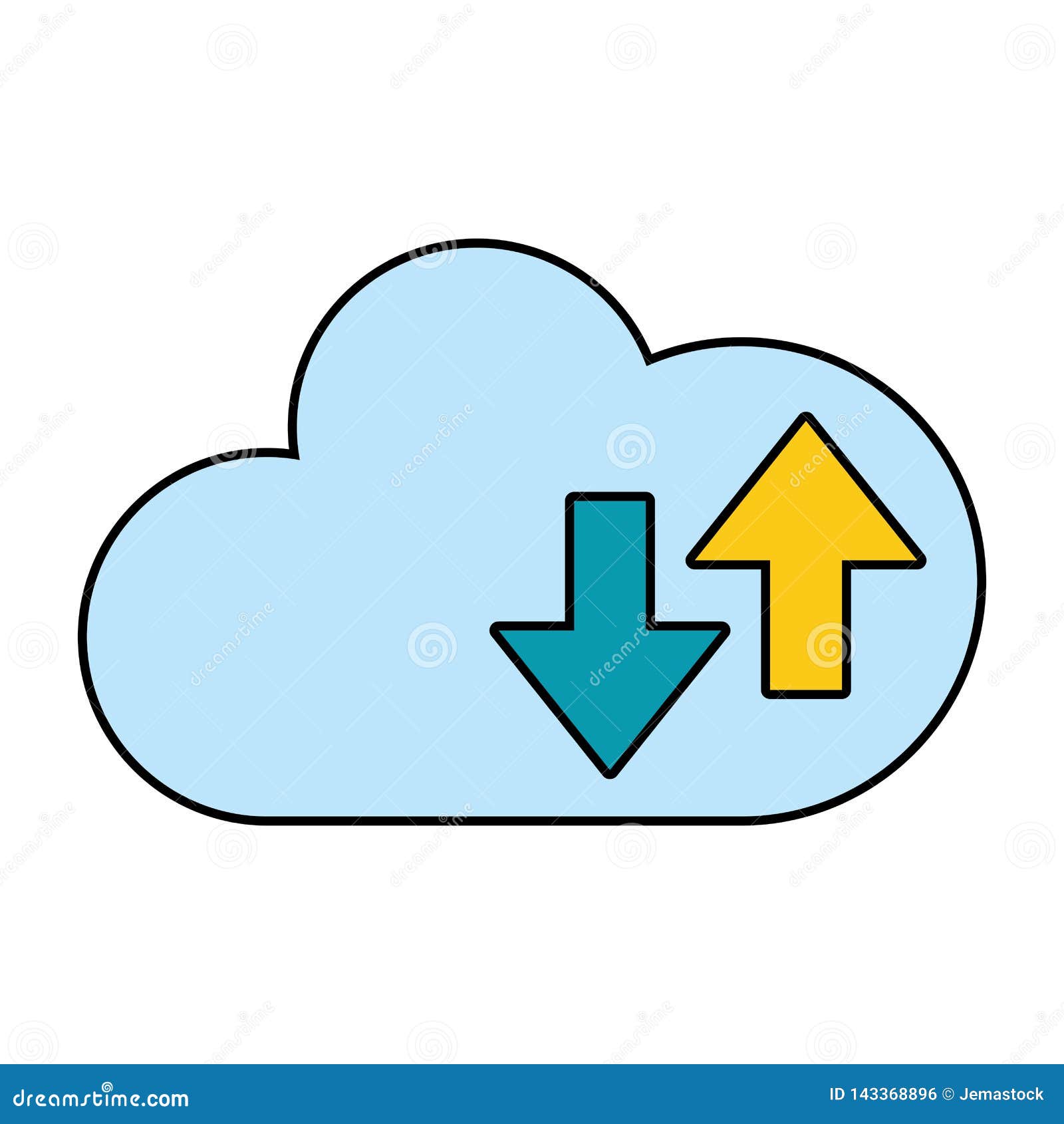 Cloud computing symbol stock vector. Illustration of cloud - 143368896