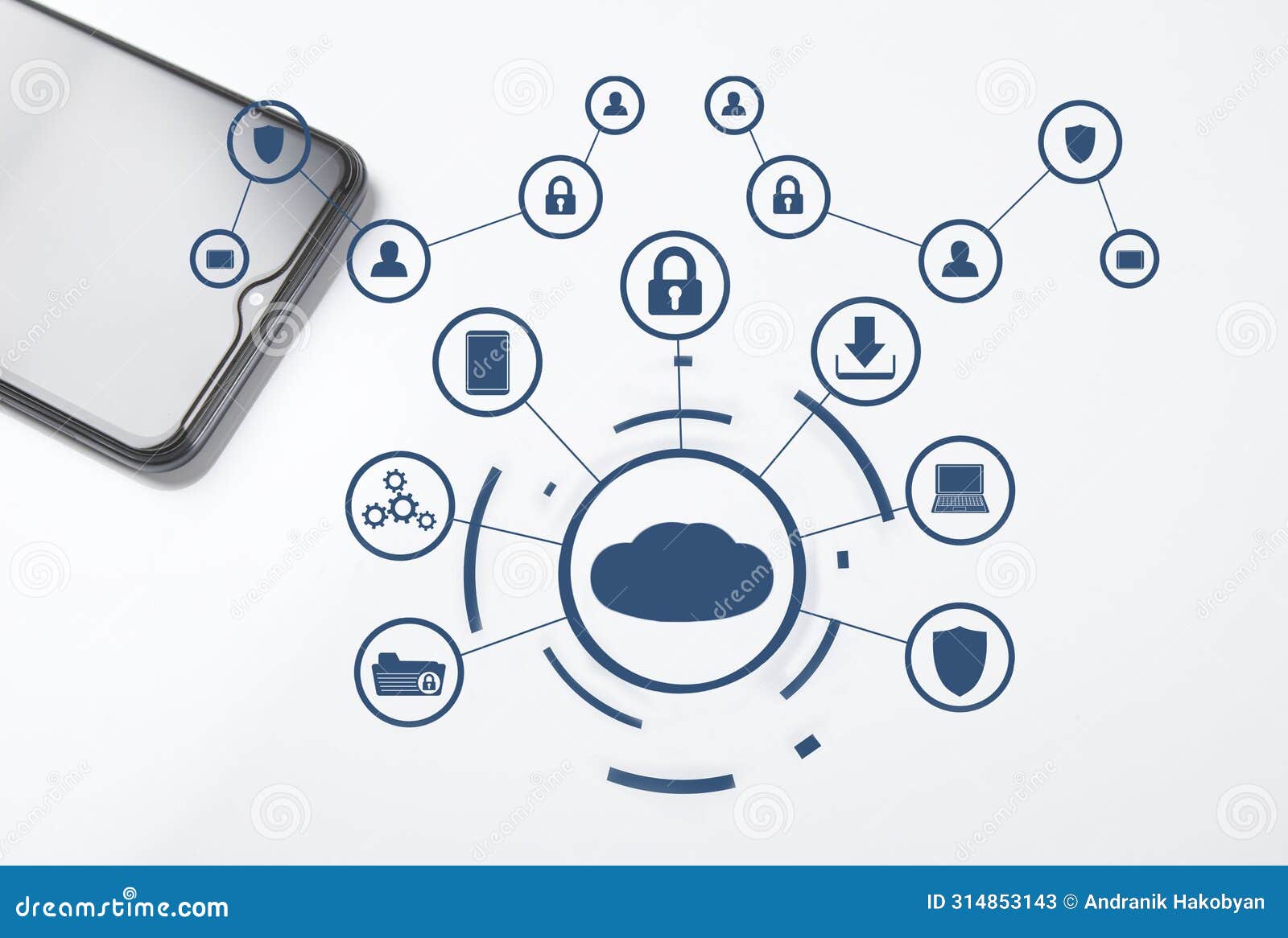 Cloud Computing System. Big Data Stock Image - Image of processes ...